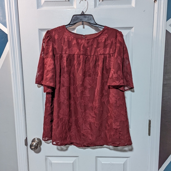 Tops | Cute Red Rose Top | Poshmark